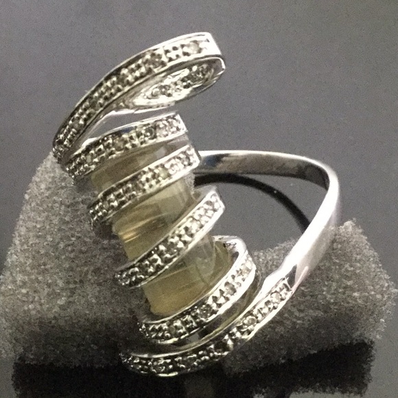 ELISE ADORE | Jewelry | Vtgplt925 Elise Adore Citrine Cylindmodringsz7 ...